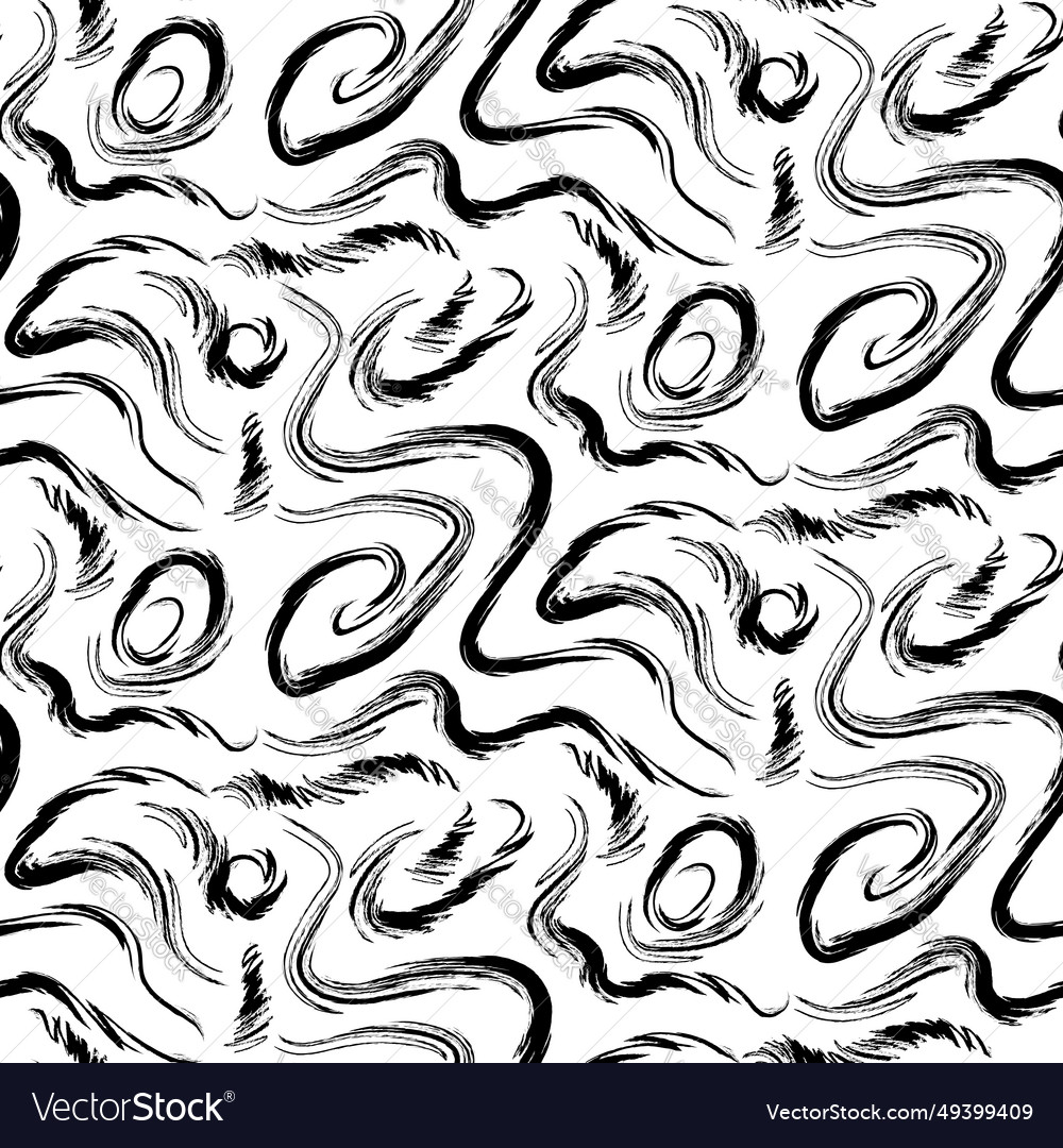 Grunge scribbles seamless pattern Royalty Free Vector Image