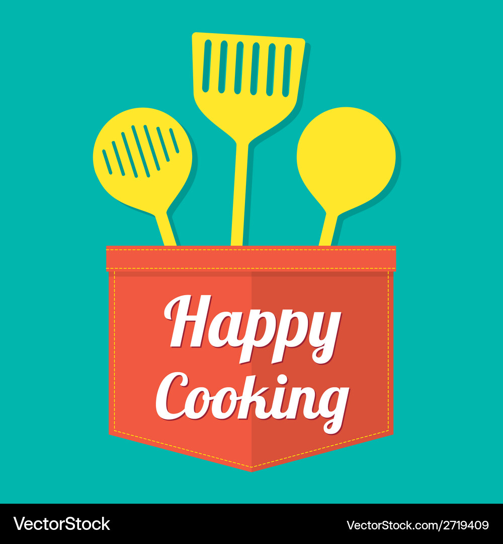Happy Kitchen Icons Royalty Free Vector Image - VectorStock