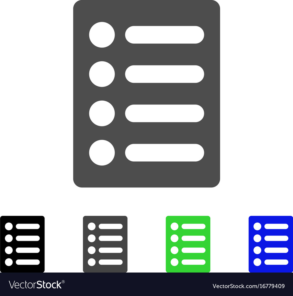 List flat icon Royalty Free Vector Image - VectorStock