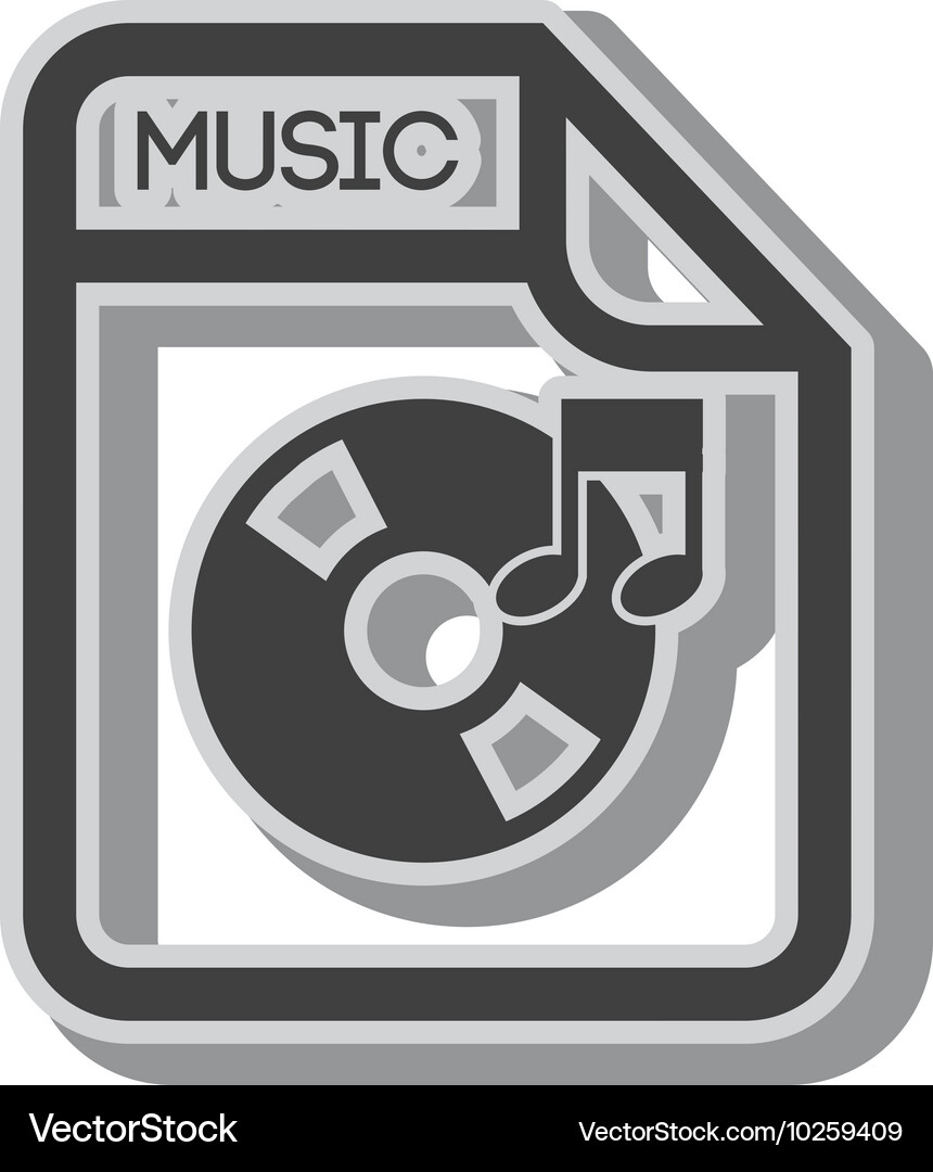 Music format file musical media Royalty Free Vector Image