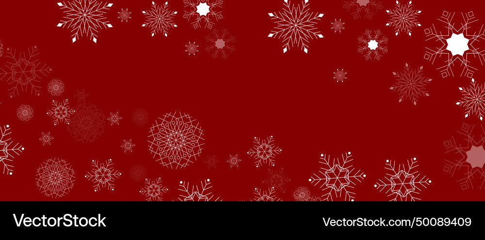 Red and white beautiful winter banner Royalty Free Vector
