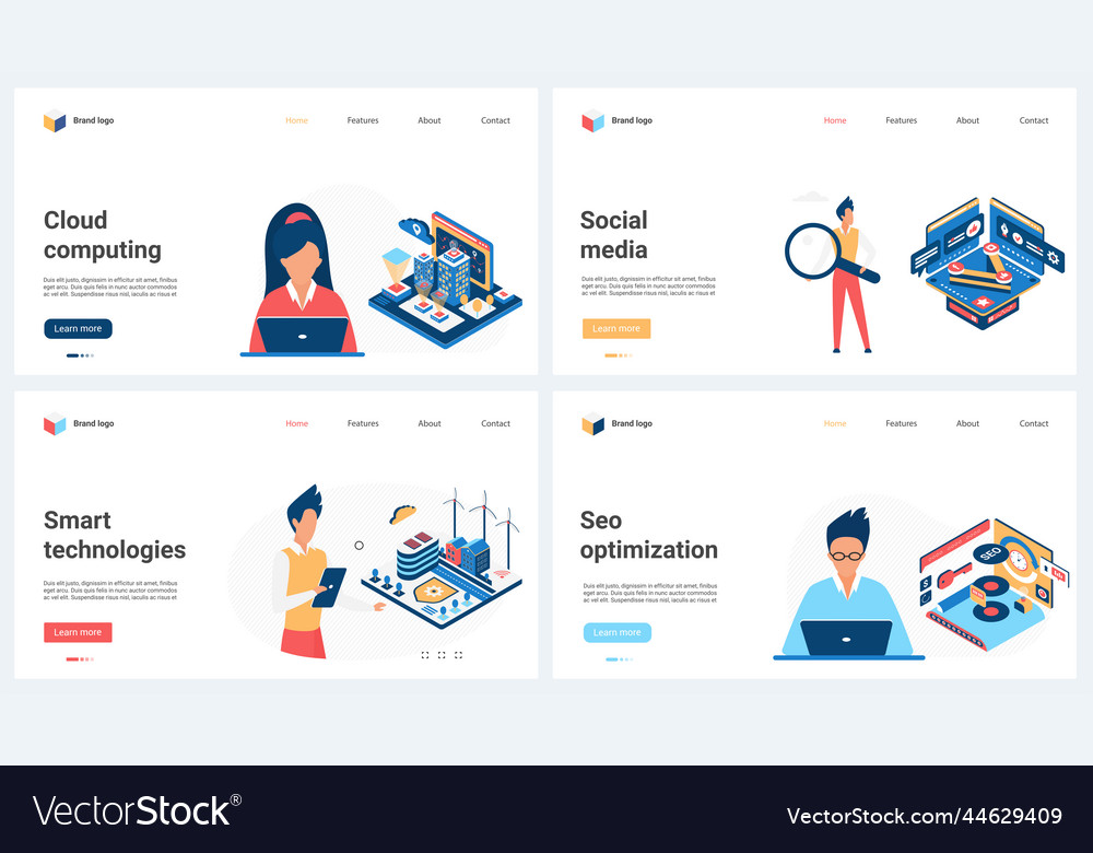 Seo optimization data analysis service cloud Vector Image