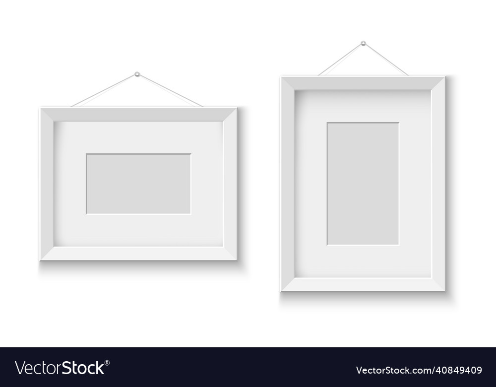 Wall hanging frames Royalty Free Vector Image - VectorStock