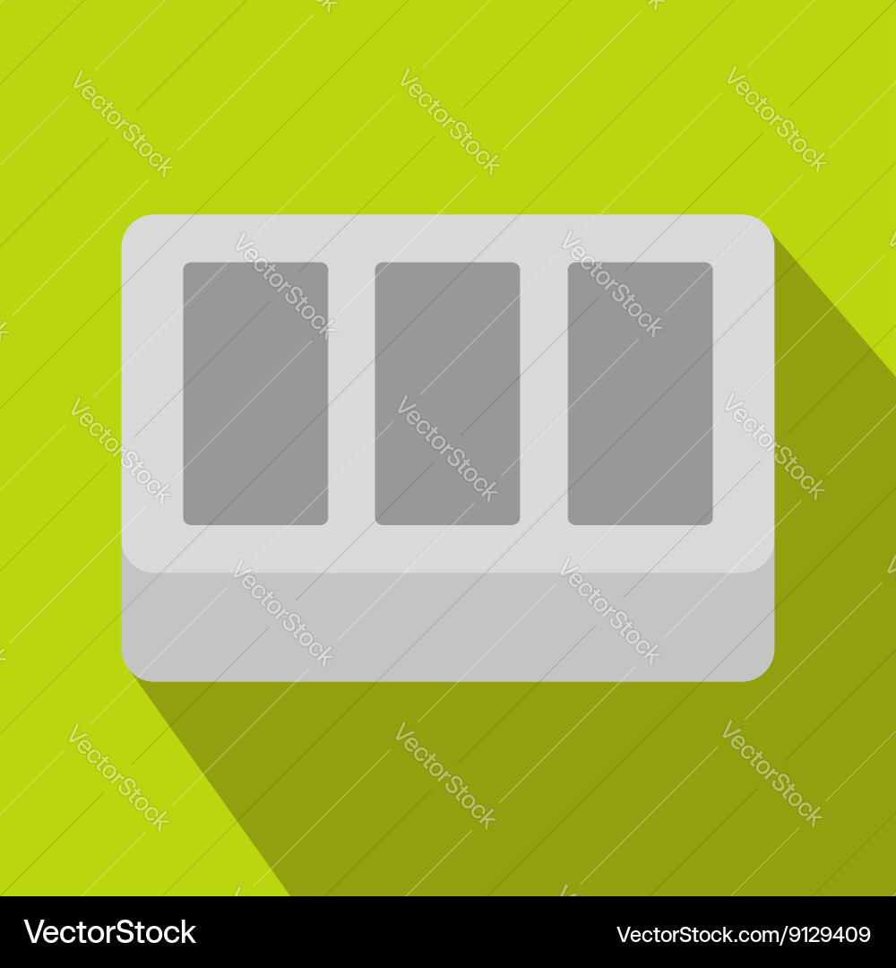 White window frame icon flat style Royalty Free Vector Image