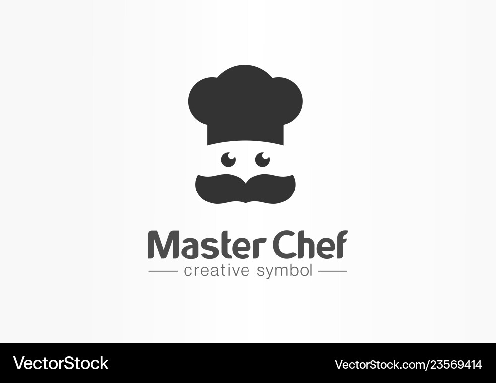Master chef creative symbol concept cook face Vector Image