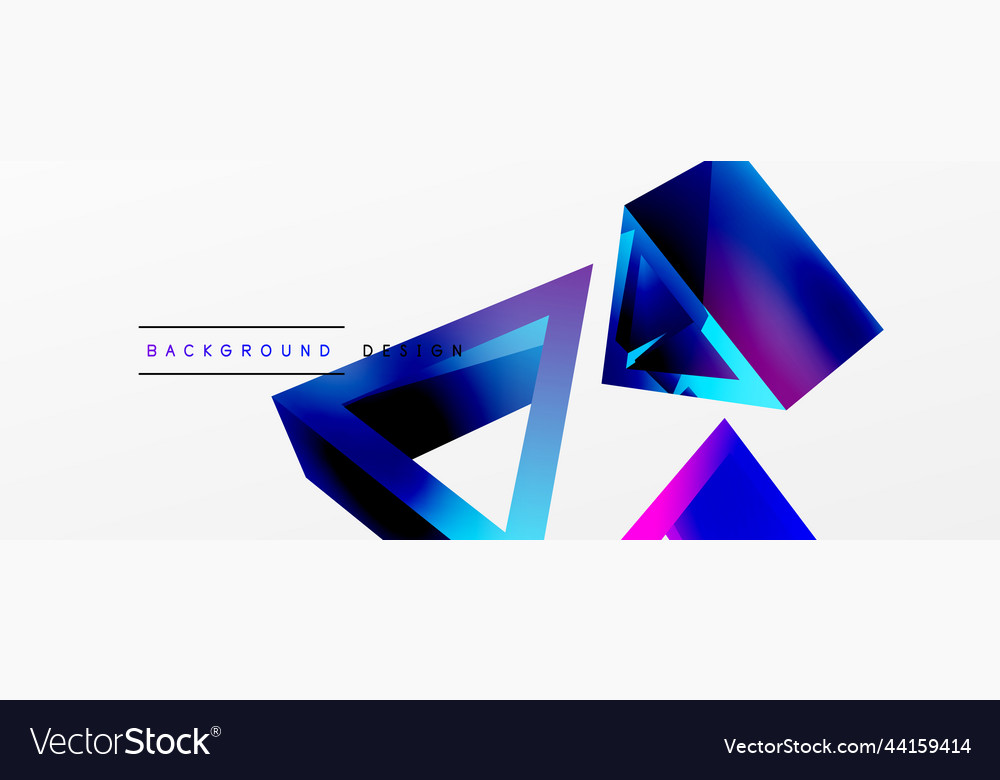 Triangle abstract background 3d basic Royalty Free Vector