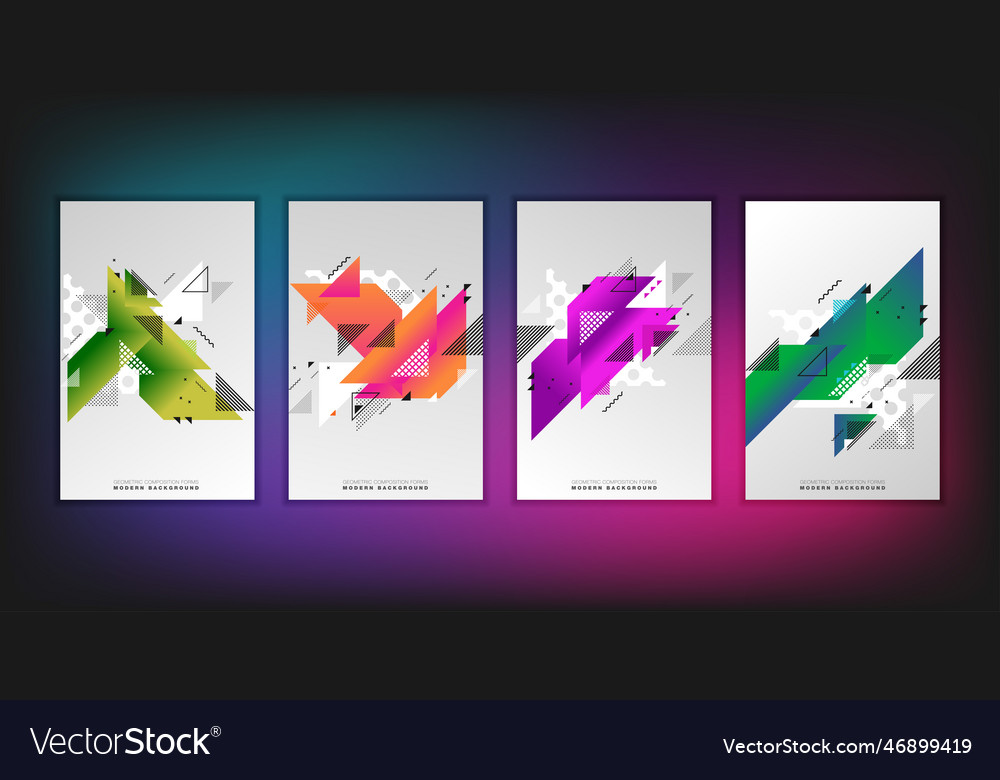 Abstract geometric composition forms modern Vector Image