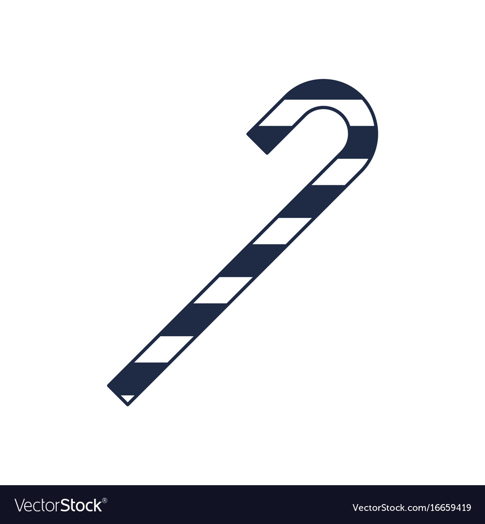 Christmas candy cane icon Royalty Free Vector Image