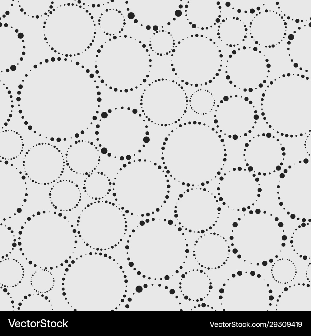 Concentric circles seamless background black Vector Image