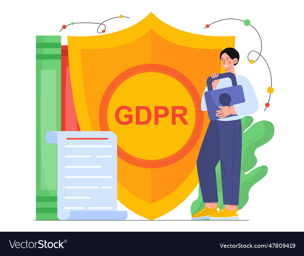 General data protection regulation concept Vector Image