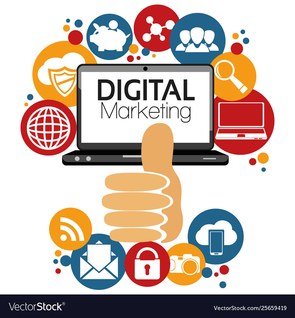 Graphic digital marketing Royalty Free Vector Image Graphic digital marketing Royalty Free Vector Image