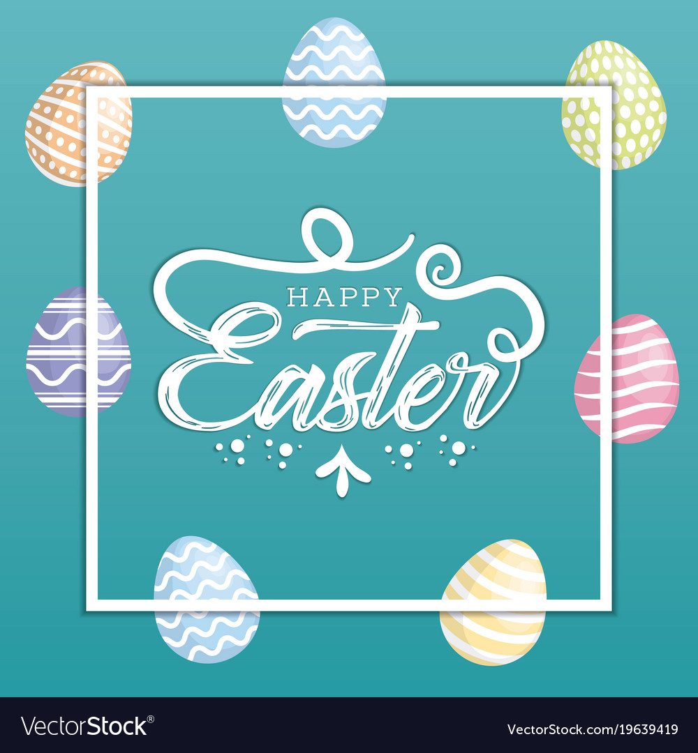 Happy easter design Royalty Free Vector Image - VectorStock