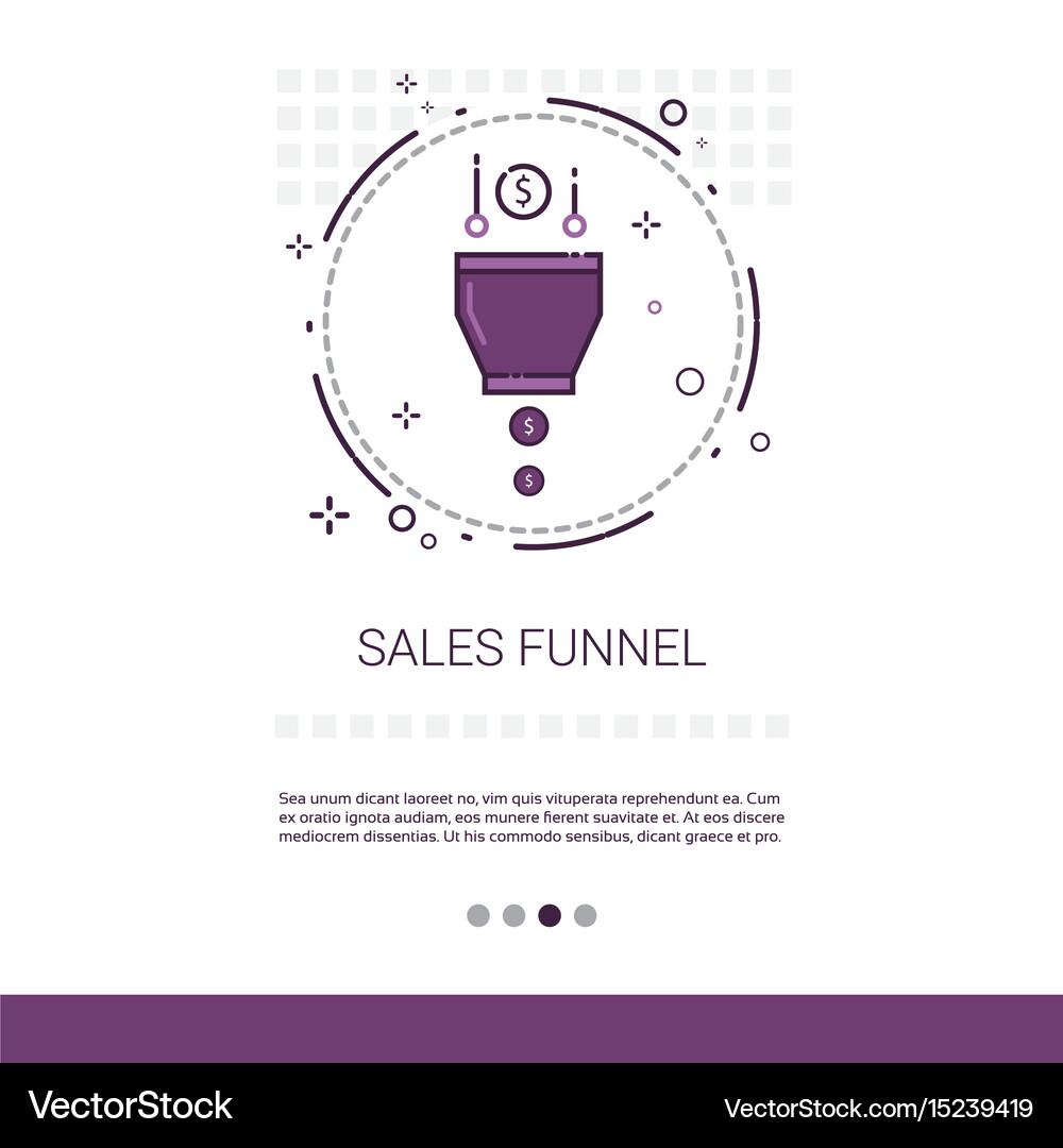 Sales funnel analysis concept finance data web Vector Image