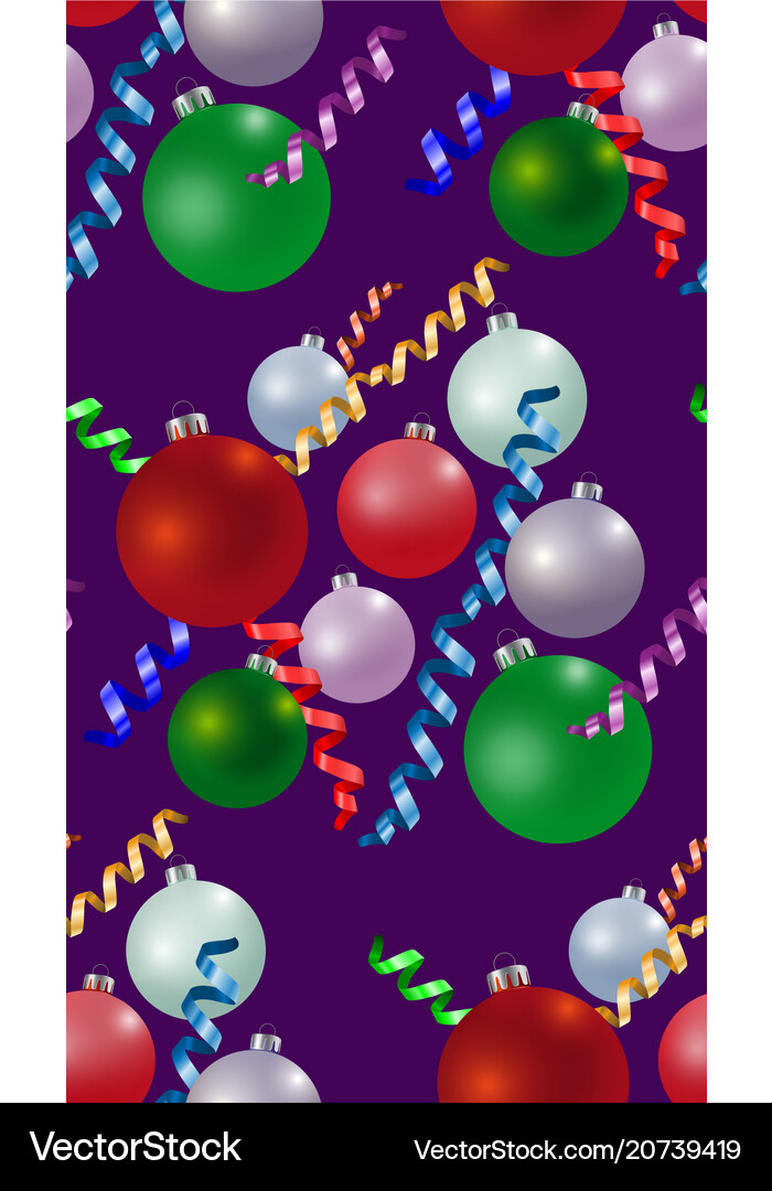 Xmas balls pattern texture Royalty Free Vector Image