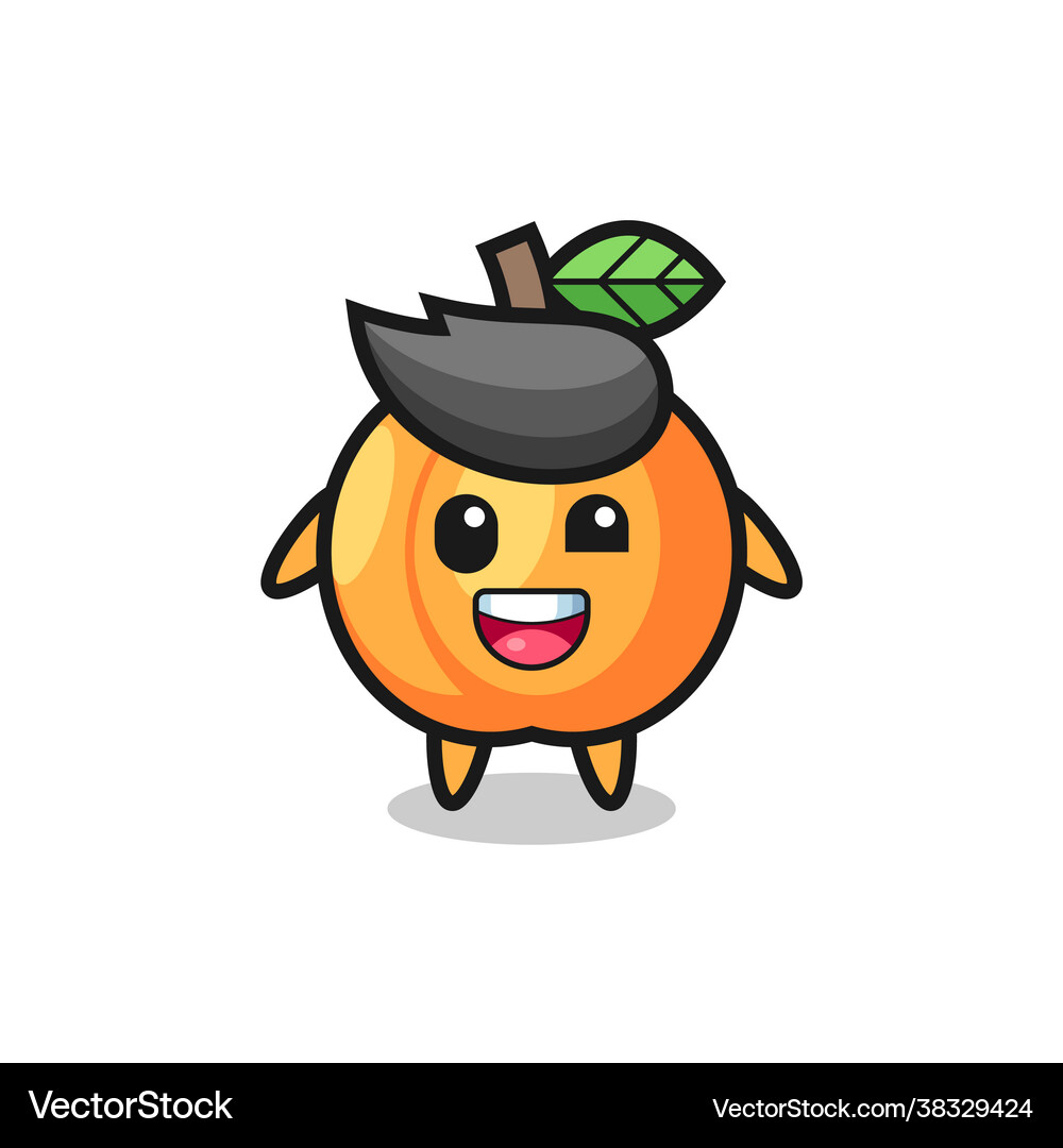 An apricot character with awkward poses Royalty Free Vector