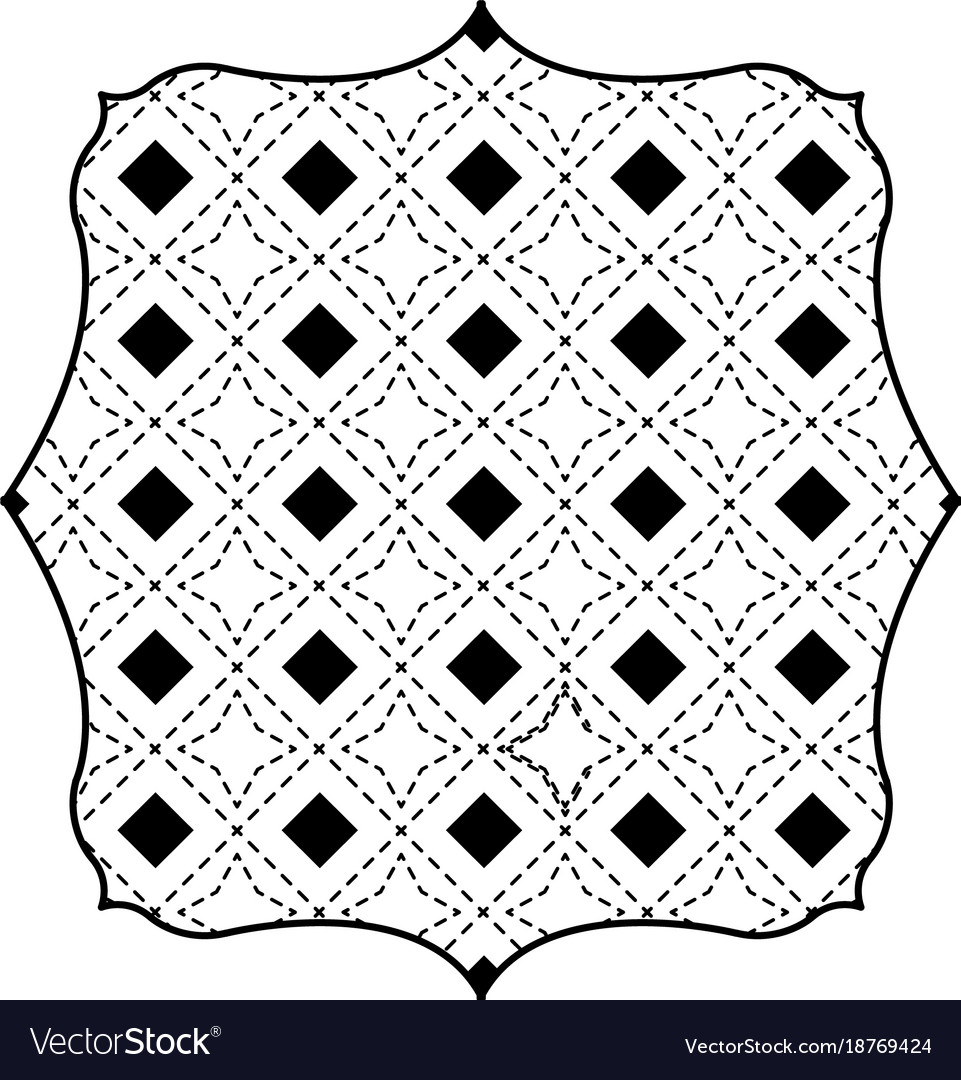 Isolated pattern frame design Royalty Free Vector Image