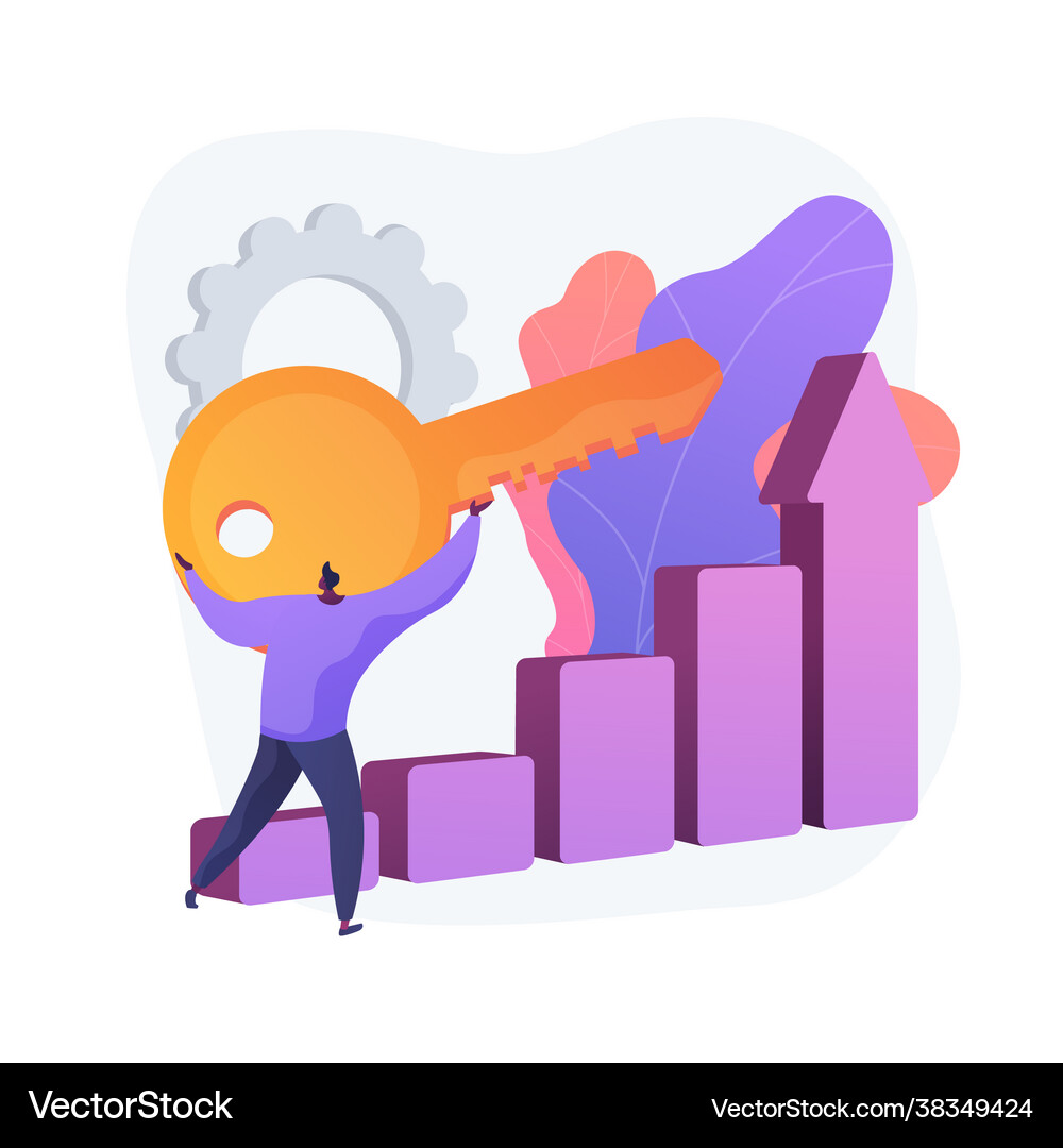 Key to success concept metaphor Royalty Free Vector Image