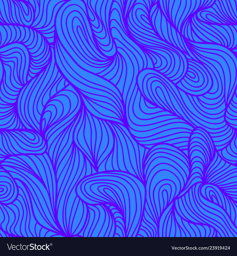 Seamless abstract blue hand drawn pattern Vector Image Seamless abstract blue hand drawn pattern Vector Image
