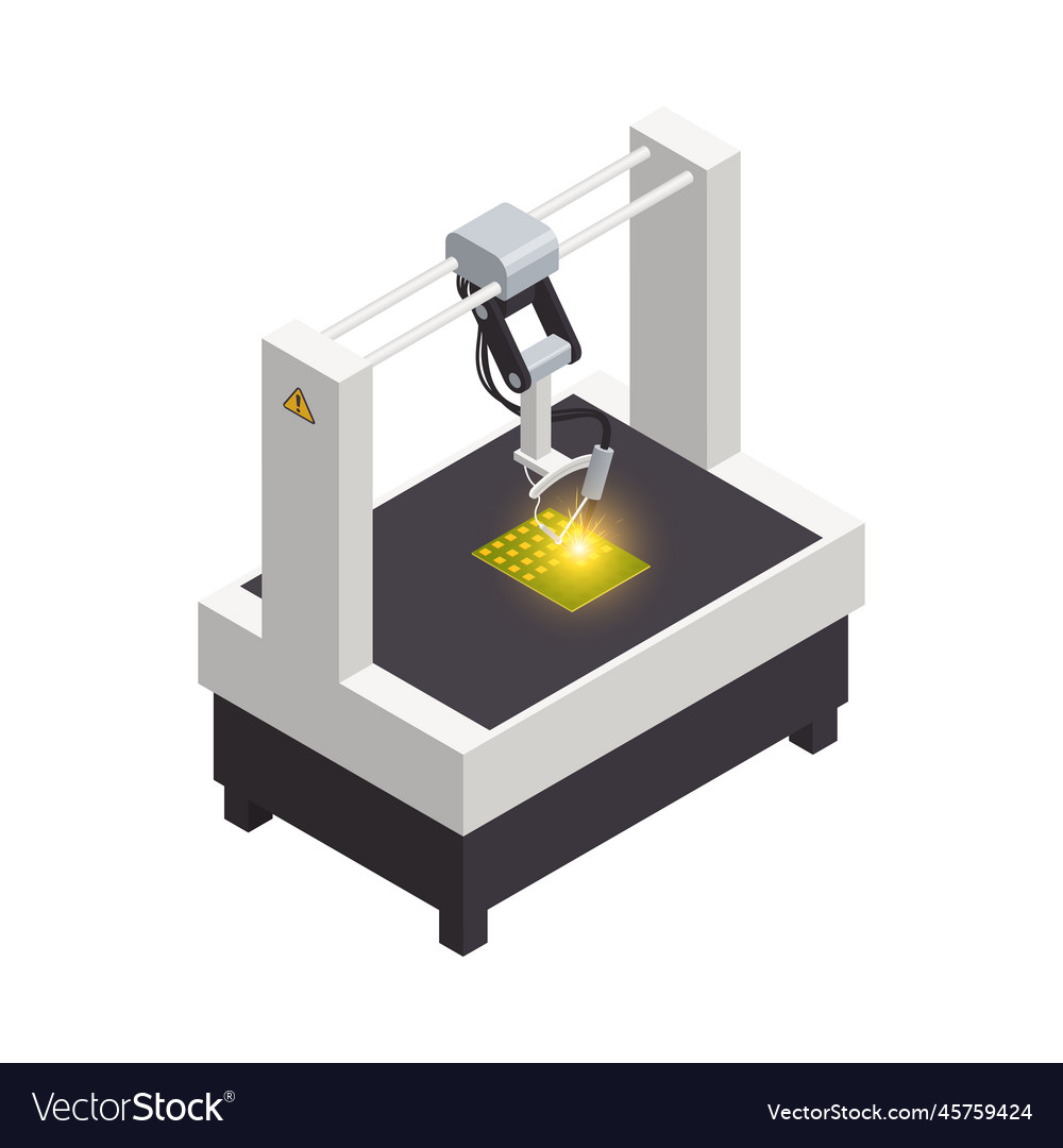 Semiconductor Chip Facility Composition Royalty Free Vector