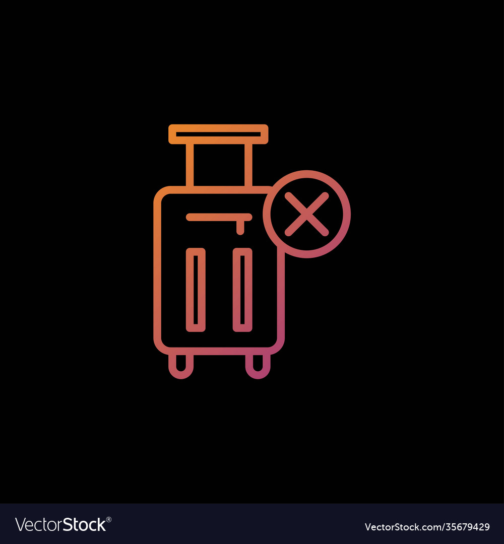 No traveling gradient outline icon corona virus Vector Image No traveling gradient outline icon corona virus Vector Image
