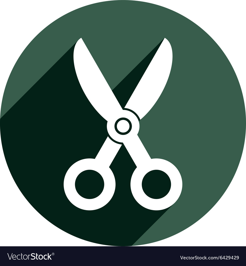 Simple scissors tailor work tool Sharp instrument Vector Image