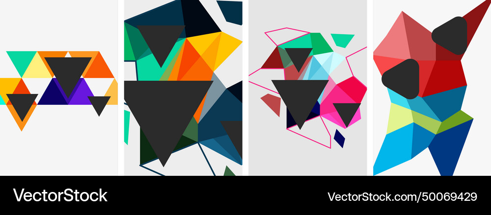 Triangle geometric abstract backgrounds Royalty Free Vector