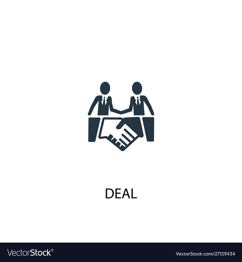 Deal icon simple element deal Royalty Free Vector Image