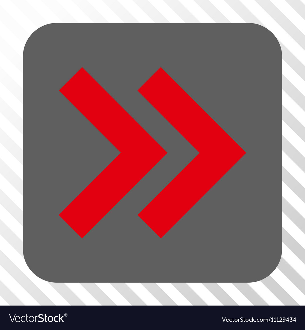 Shift right rounded square button Royalty Free Vector Image