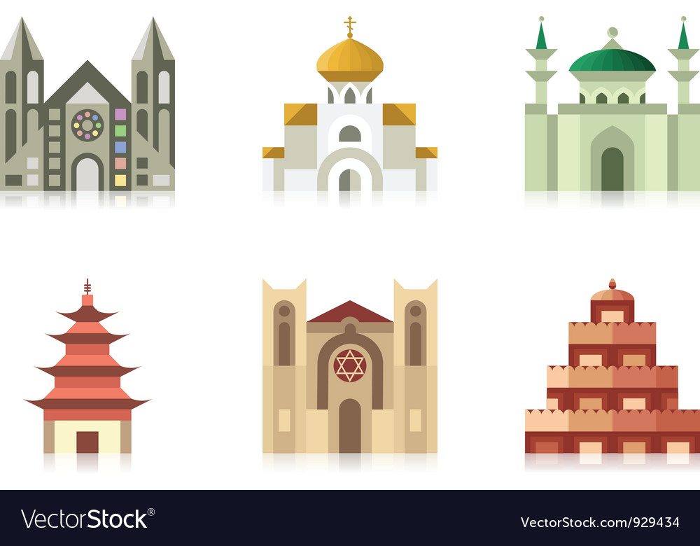 Temples Royalty Free Vector Image - VectorStock