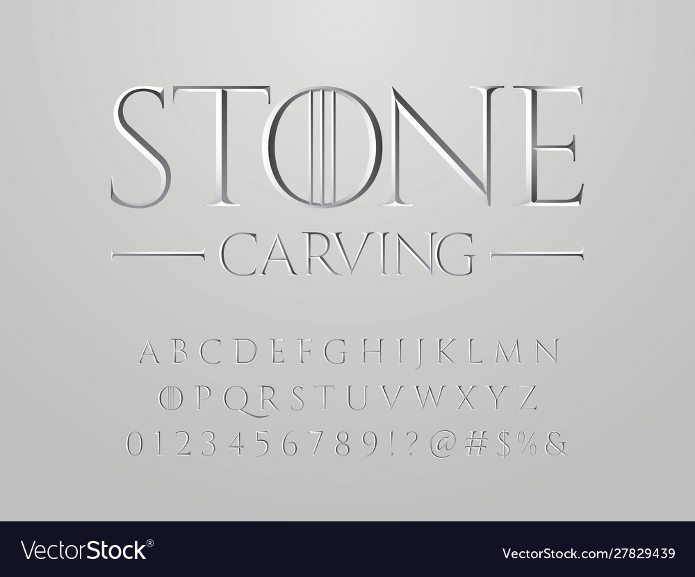 Chisel font Royalty Free Vector Image - VectorStock