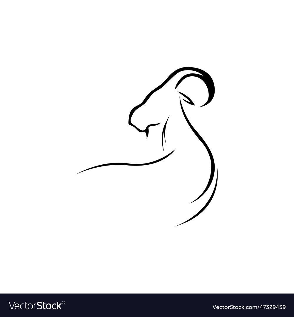 Goat logo template icon Royalty Free Vector Image