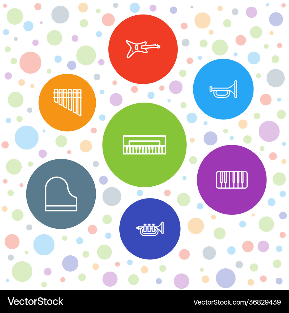 Jazz icons Royalty Free Vector Image - VectorStock