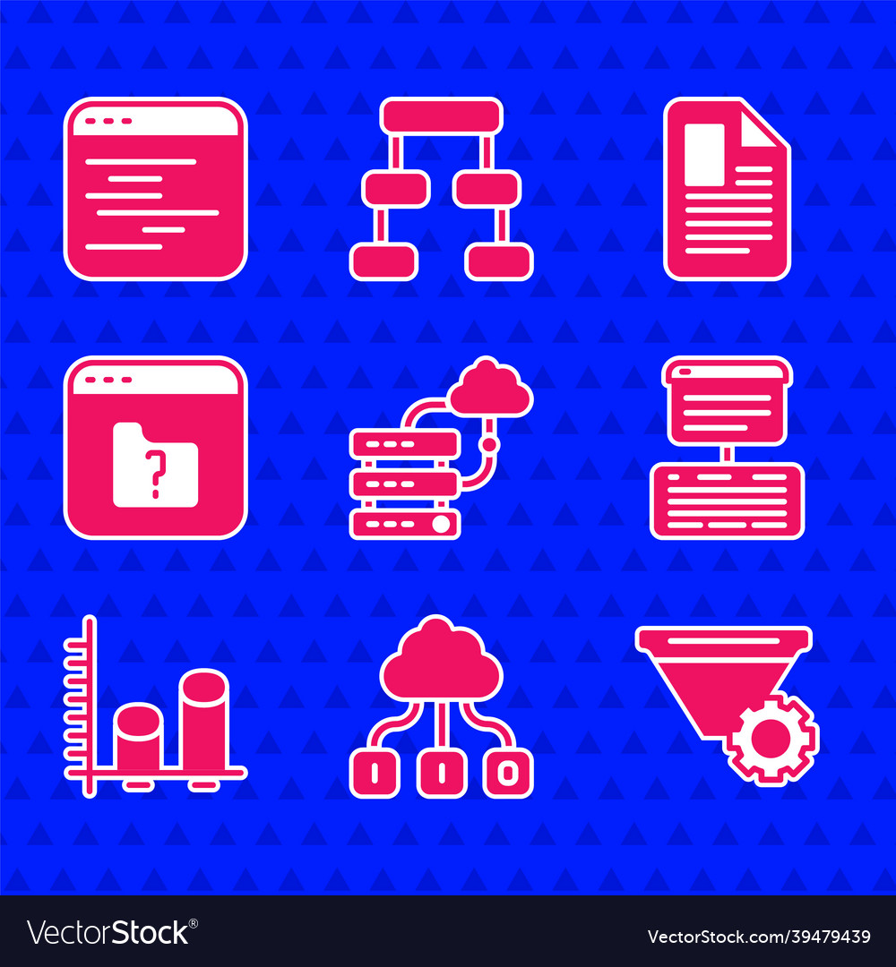 Set network cloud connection cloud technology Vector Image