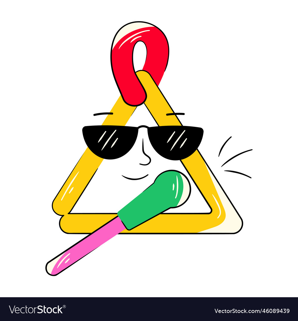 Triangle bell Royalty Free Vector Image - VectorStock