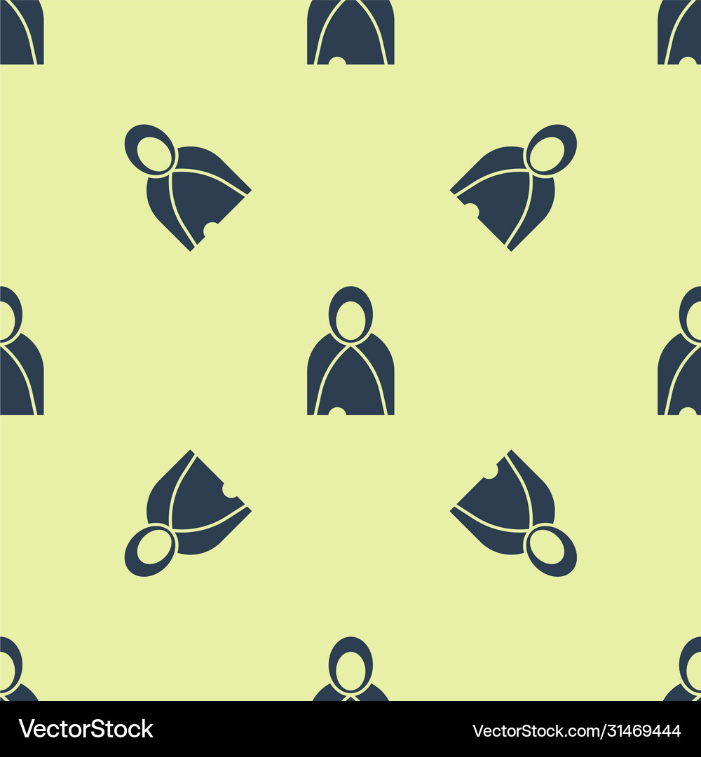 Blue mantle cloak cape icon isolated seamless Vector Image