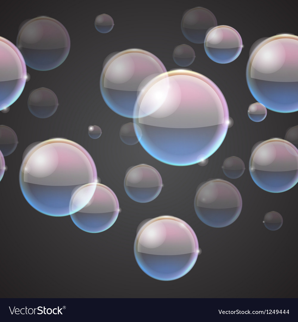 Bubbles from bubble blower Royalty Free Vector Image