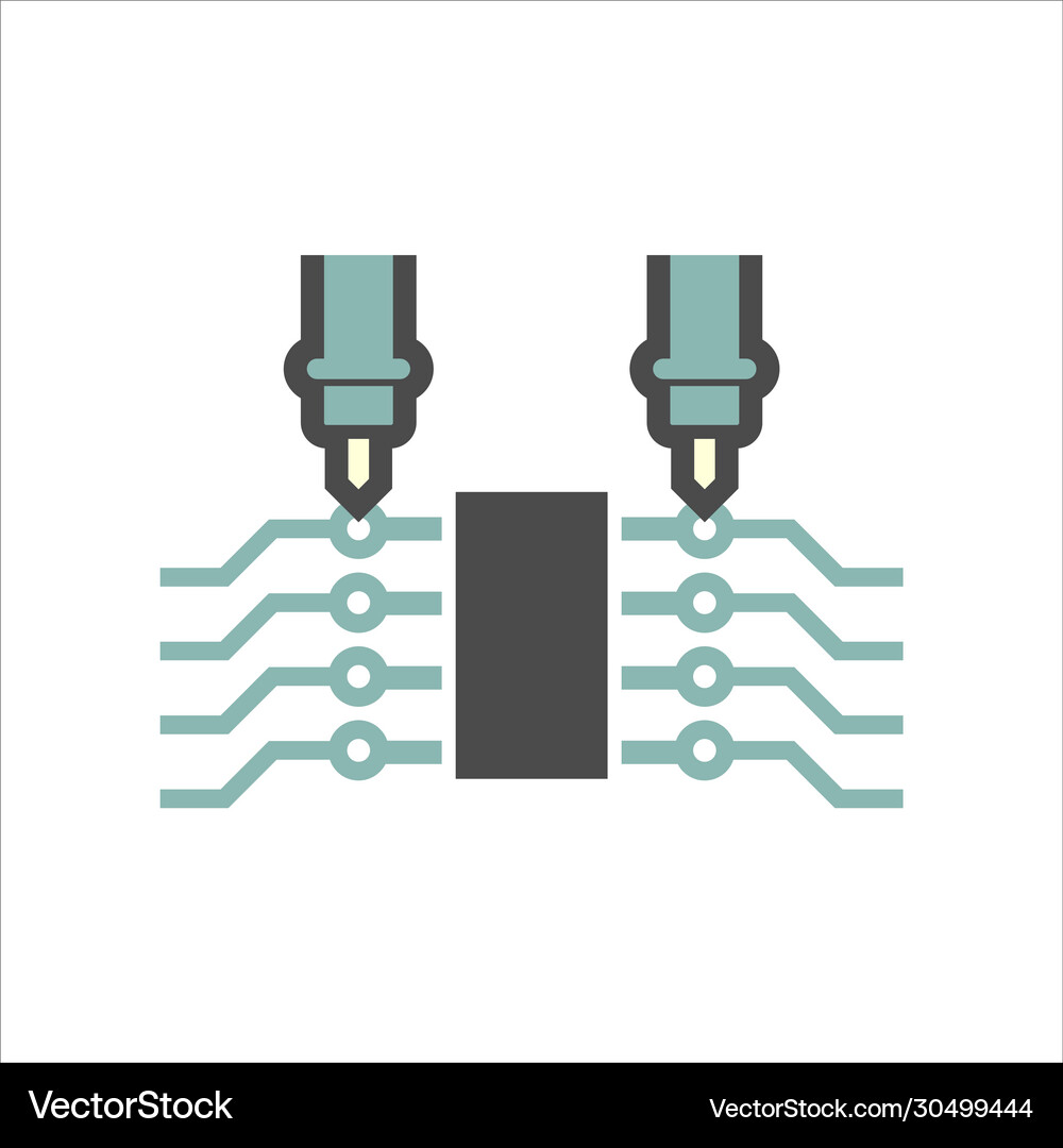 Microchip testing icon Royalty Free Vector Image