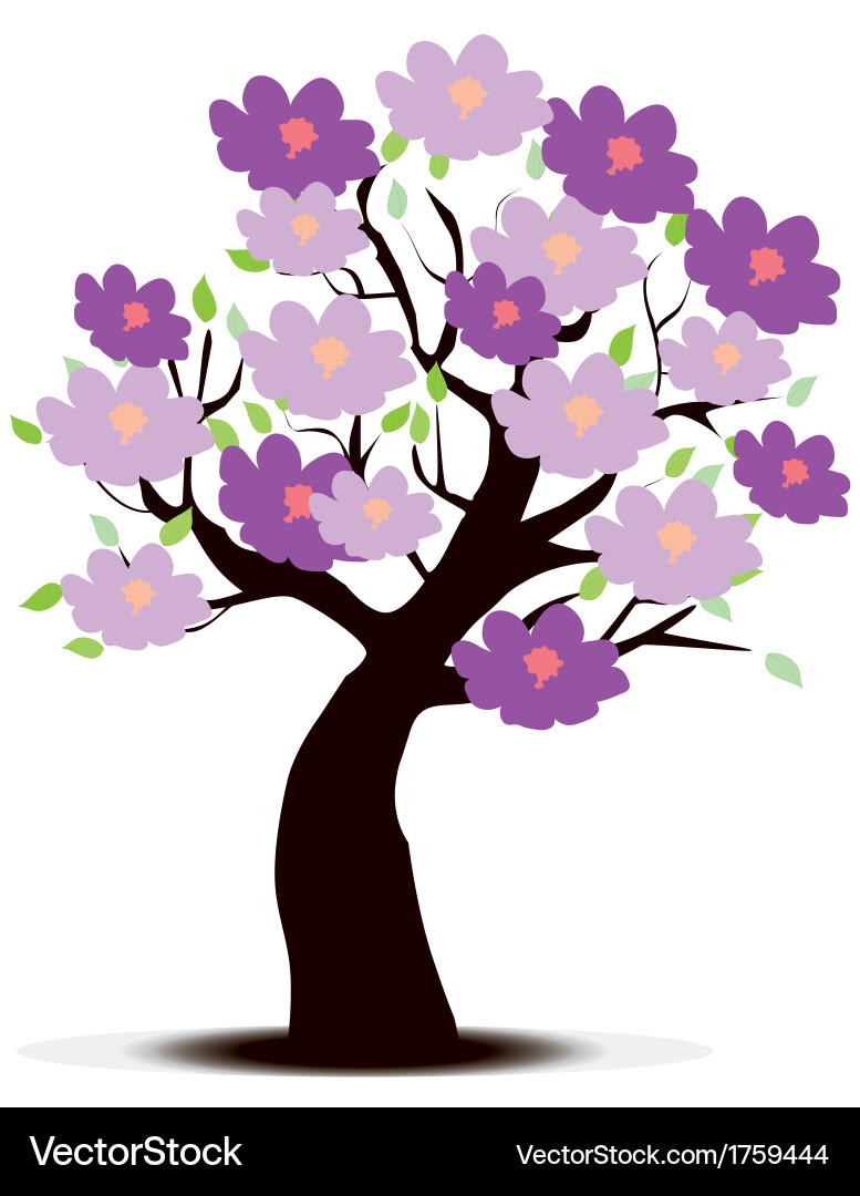Tree floral Royalty Free Vector Image - VectorStock