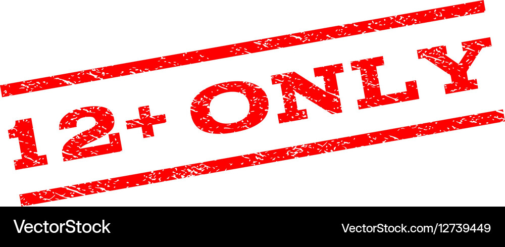 12 plus only watermark stamp Royalty Free Vector Image