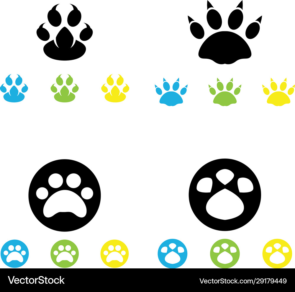 Dog print icon logo eps Royalty Free Vector Image