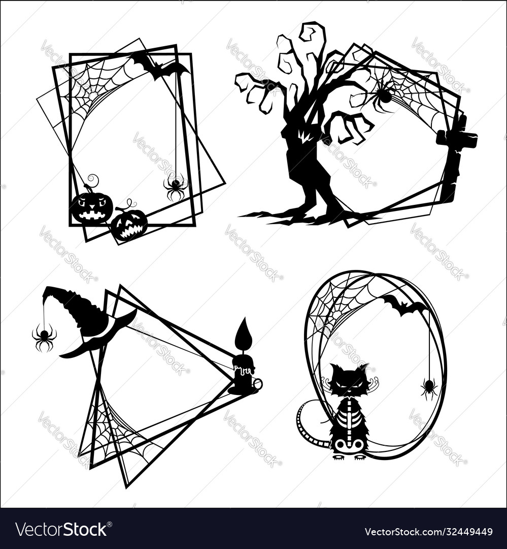 Halloween frames Royalty Free Vector Image - VectorStock