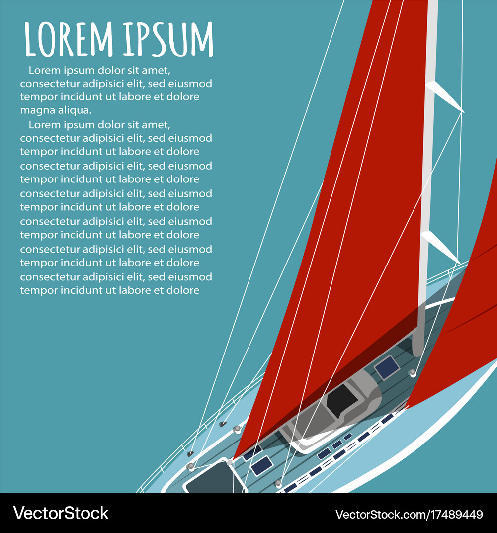 Sailing Yacht Regatta Banner Royalty Free Vector Image