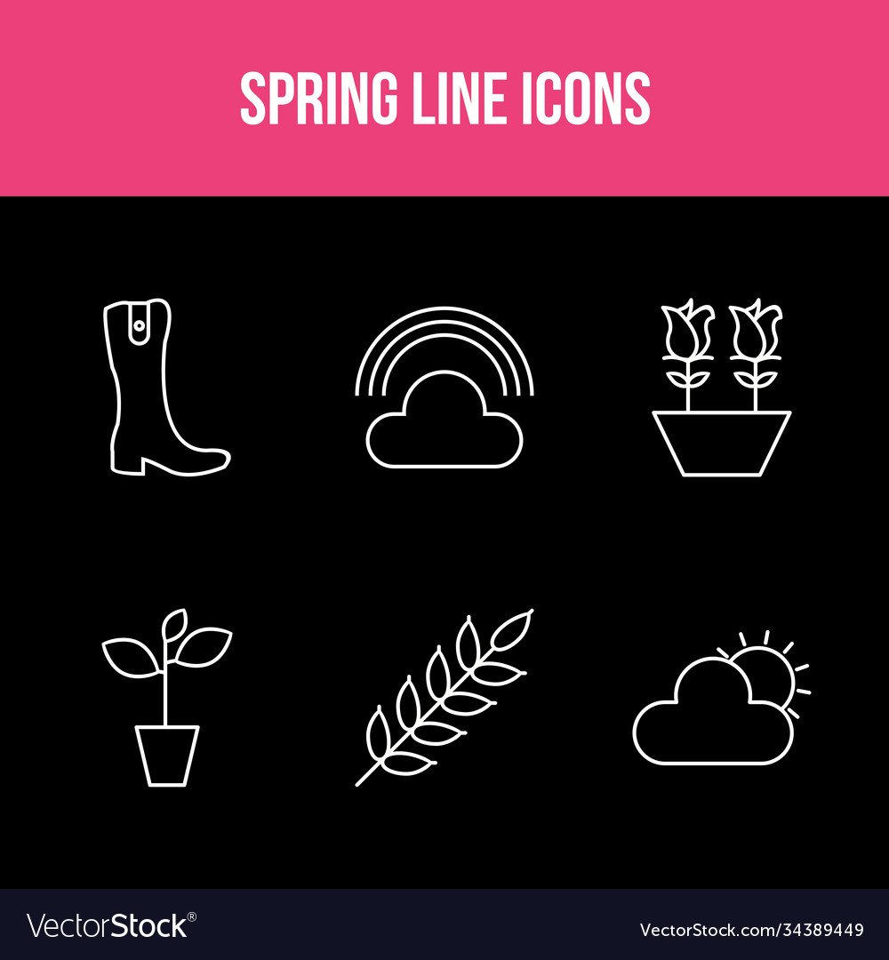 Unique spring icon set Royalty Free Vector Image