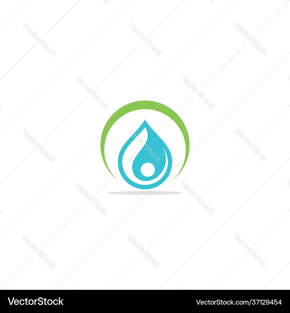 Eco water drop logo Royalty Free Vector Image - VectorStock