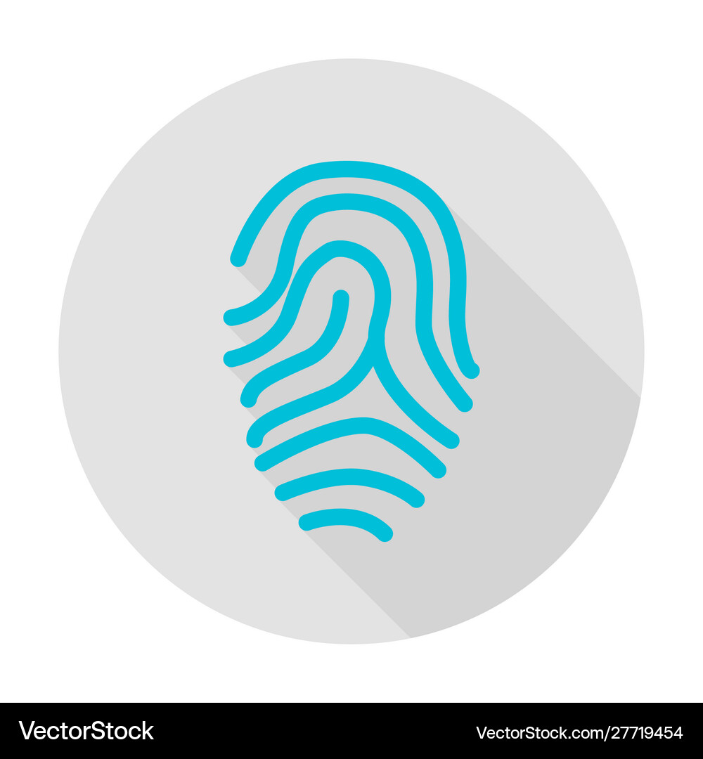 Fingerprint circle icon Royalty Free Vector Image