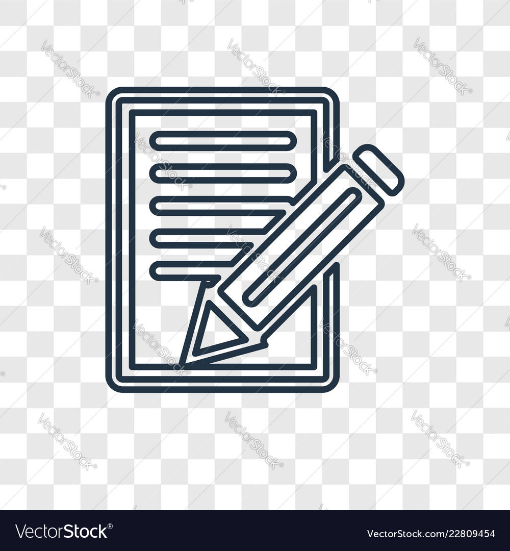 Script concept linear icon isolated on Royalty Free Vector