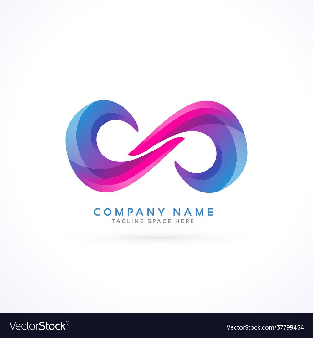 Vibrant creative infinity logo Royalty Free Vector Image