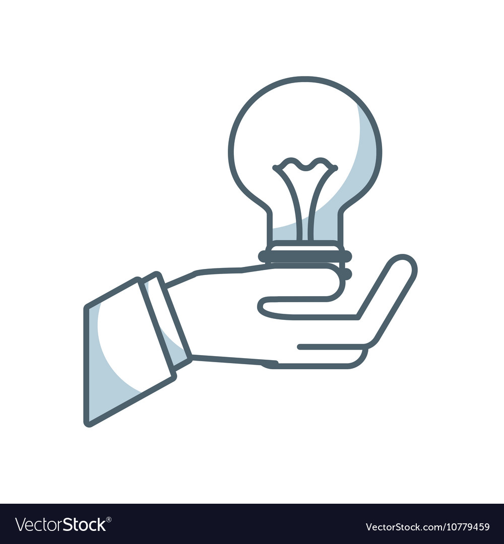 Bulb light flat icon Royalty Free Vector Image