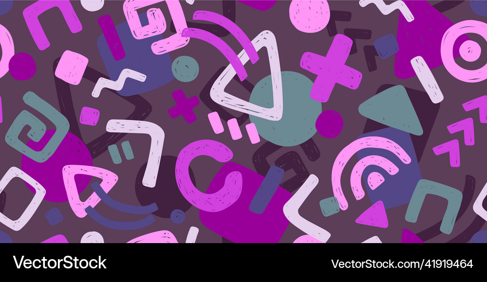 Abstract seamless lilac banner with multicolored Vector Image