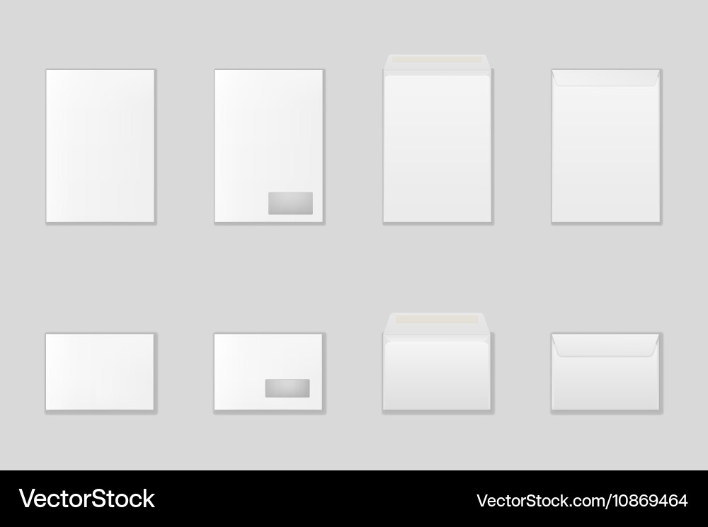 Blank paper envelopes Royalty Free Vector Image